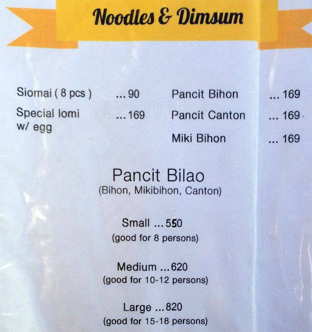 Menu at Jolliant Food Company restaurant, Parañaque, Phase1