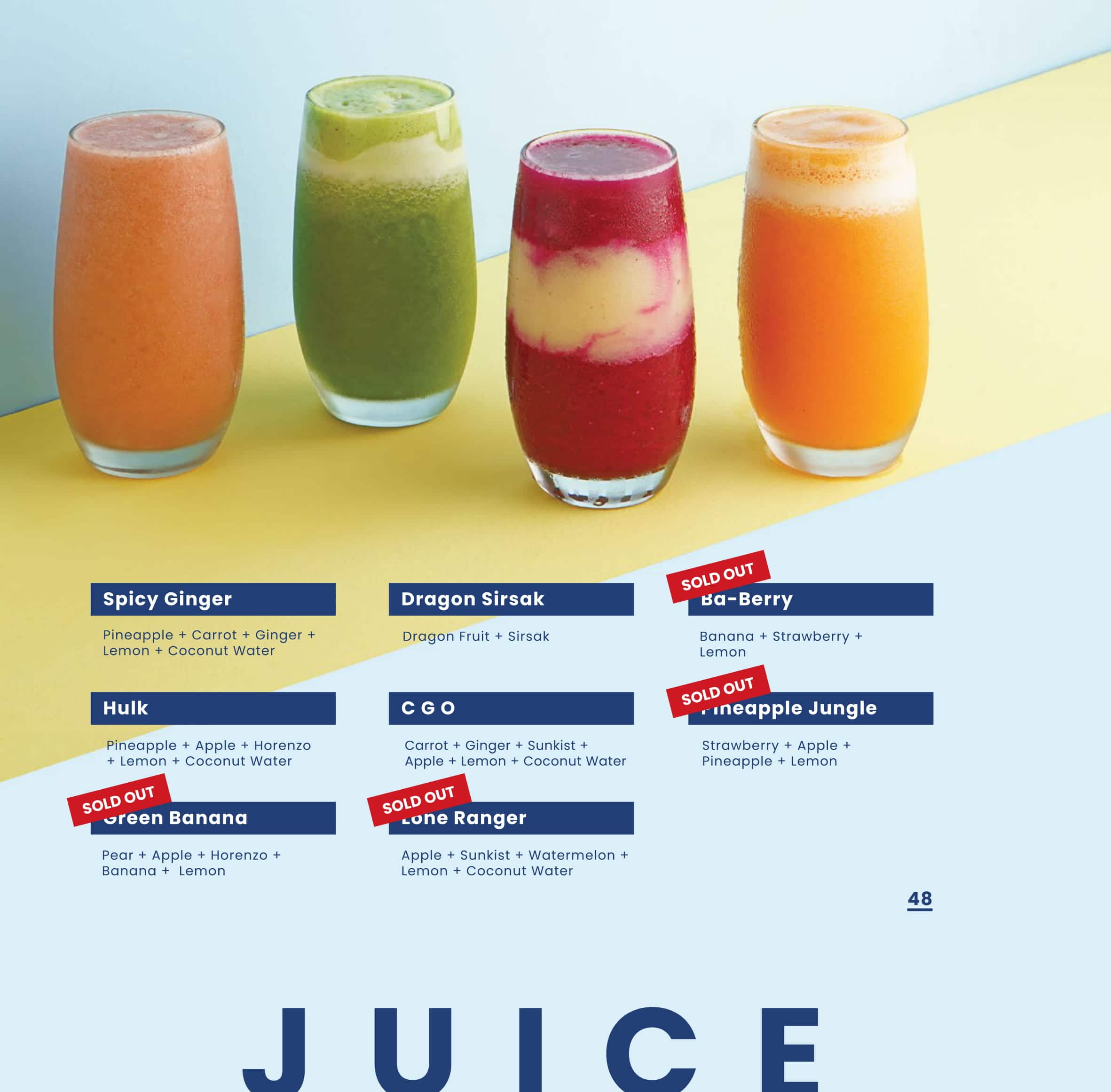 Menu at Bakerzin cafe, Jakarta, Jln. Casablanca