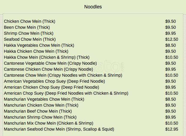 Menu at Red Chili Pepper restaurant, Surrey