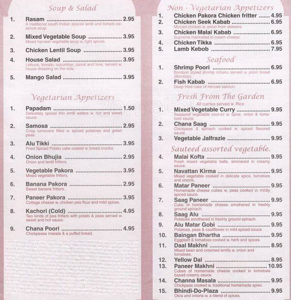 Menu at Ashoka Grill Halal Indian Cuisine, New York City