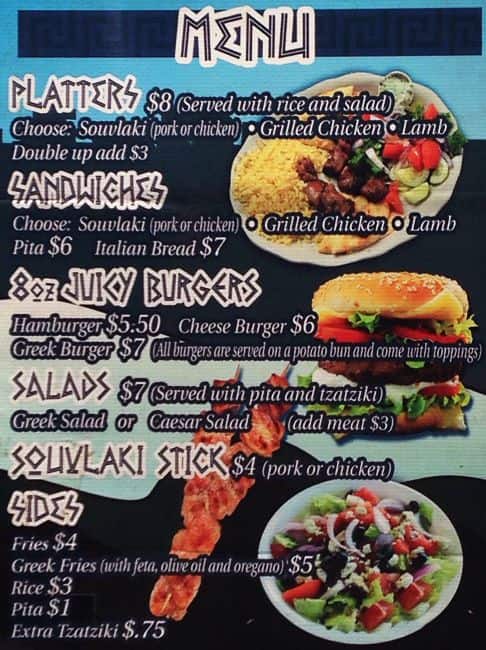 Menu at Lil Zeus Food Truck restaurant, West New York