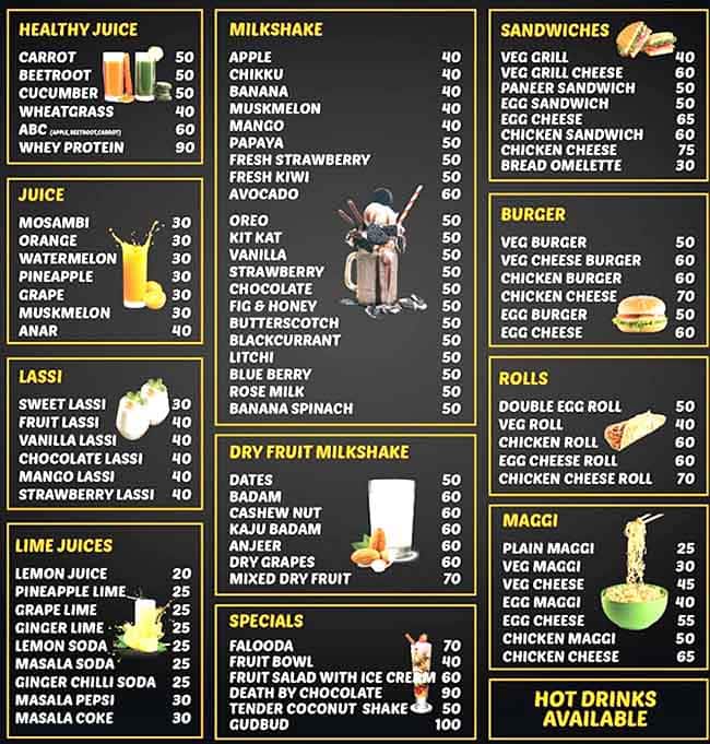 Menu of Cafe Malabaari, Bellandur, Bangalore