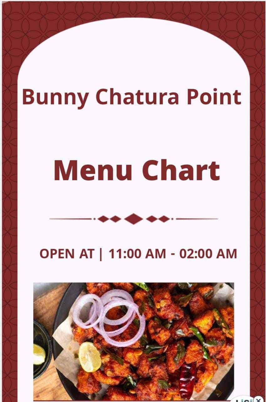 Menu of Bunny Chatura Point, Gill Road, Ludhiana
