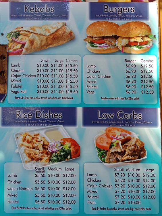 Menu at Avachi Fried Chicken, Auckland, 291-297 Queen St