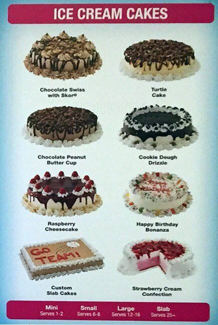 Menu at Marble Slab Creamery desserts, Oakville, 155 Lakeshore Rd E