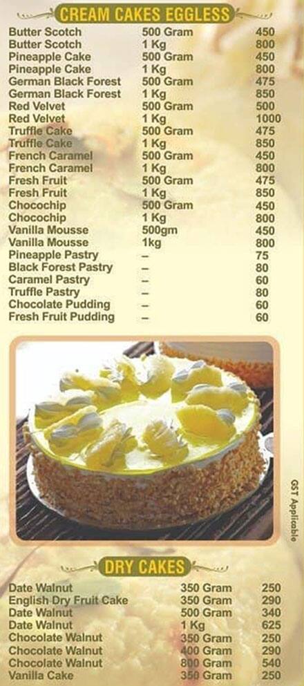 Menu at Sindhi Sweets, Chandigarh, SCO 151