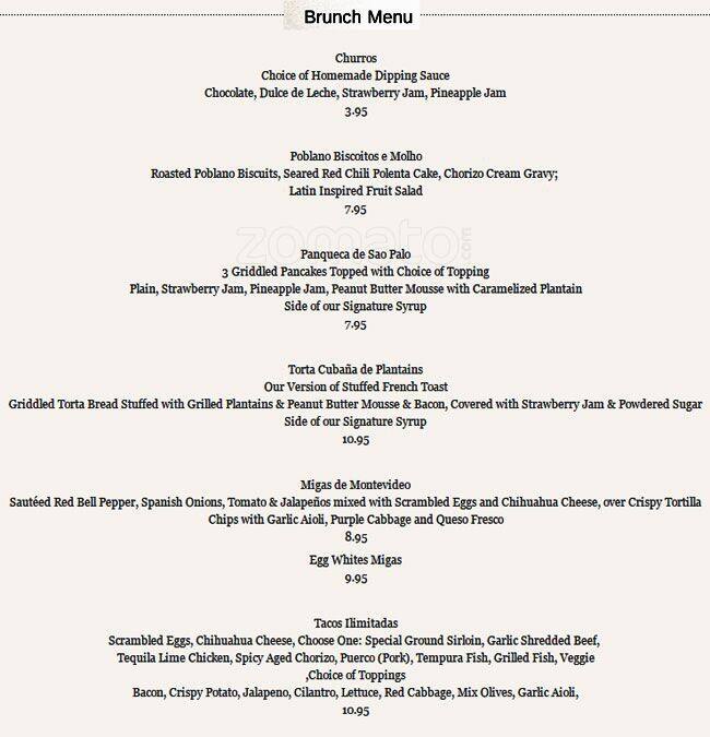 Menu at Yucatan Taco Stand Tequila Bar & Grill, Dallas