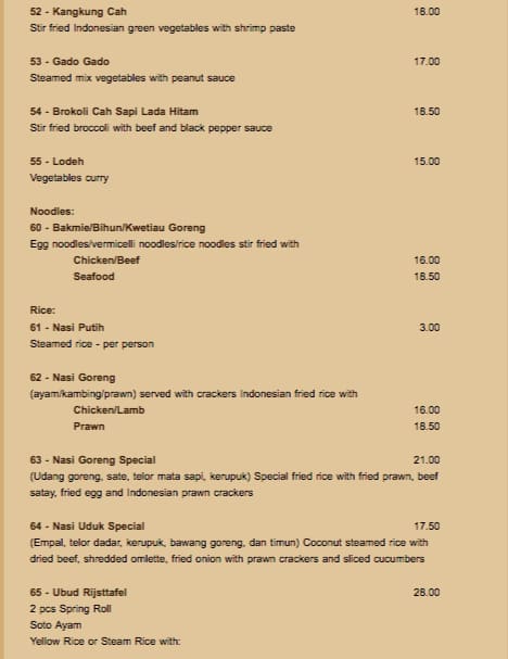 Ubud Menu, Menu for Ubud, Kingsford, Sydney - Urbanspoon/Zomato