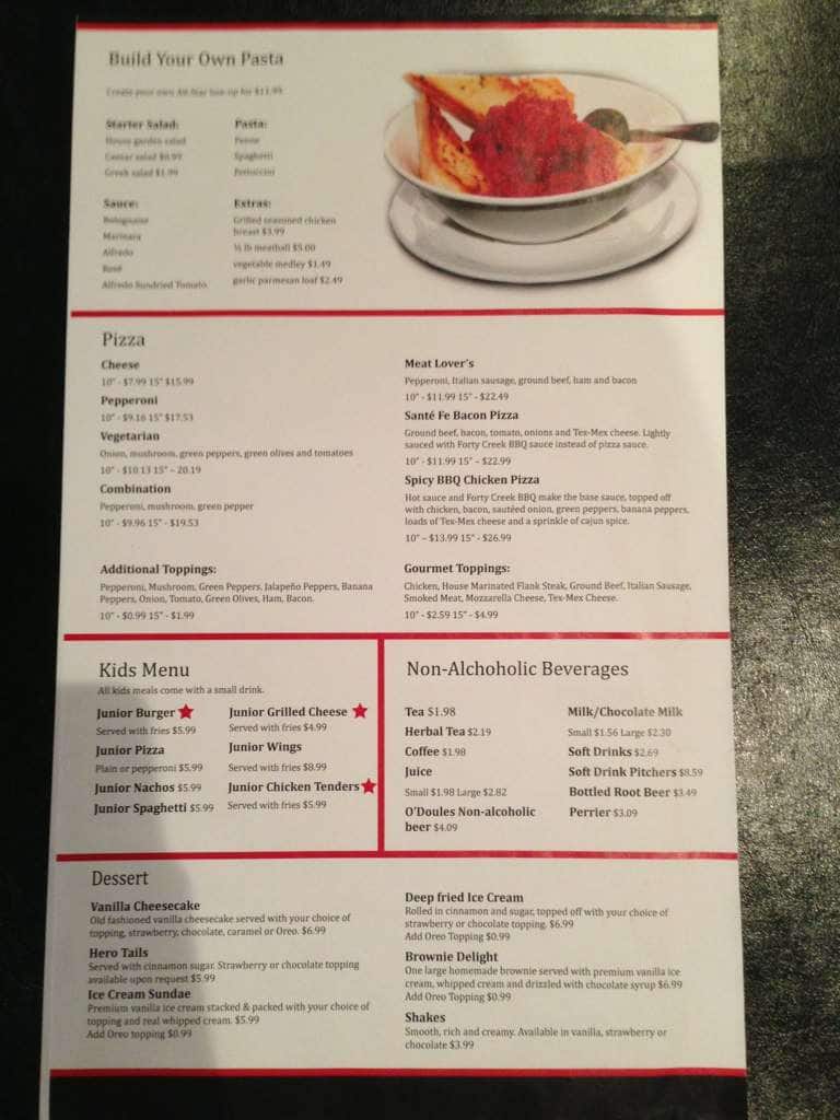 Menu at Local Heroes: Oklahoma Edition pub & bar, Ottawa, Robertson Rd ...