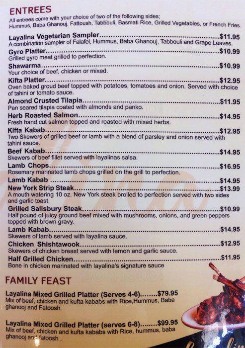 Layalina Mediterranean Restaurant and Lounge, Denton, Denton ...
