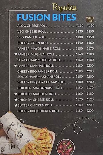 Menu of Rolls Mania, Wagle Estate, Thane West, Thane