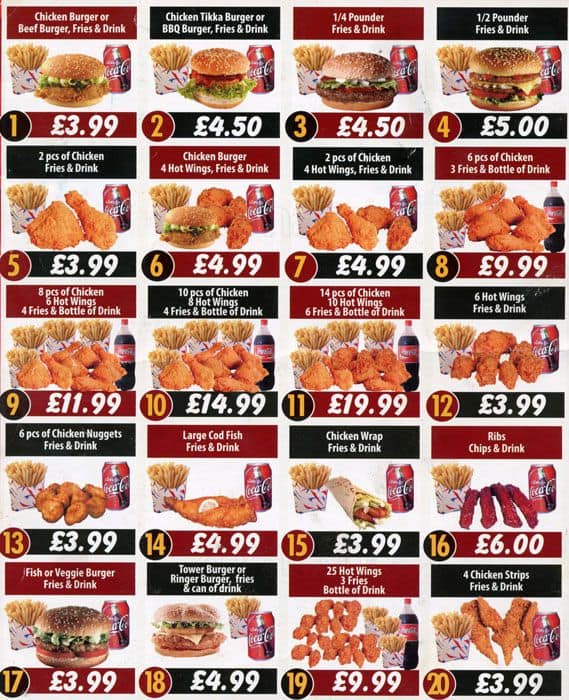 Menu at Chicken & Grill pub & bar, London, 642 High Rd. Leyton