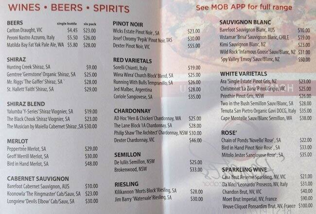 Menu at Beaches Pizza Bar, Manly