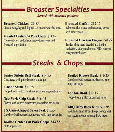 Menu at Pappas Restaurant & Lounge, Alsip