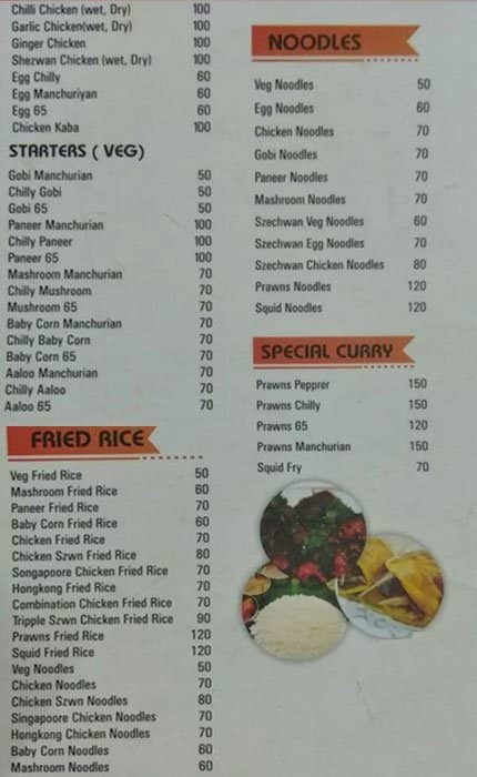 Menu at Kerala Mess, Bengaluru, 172