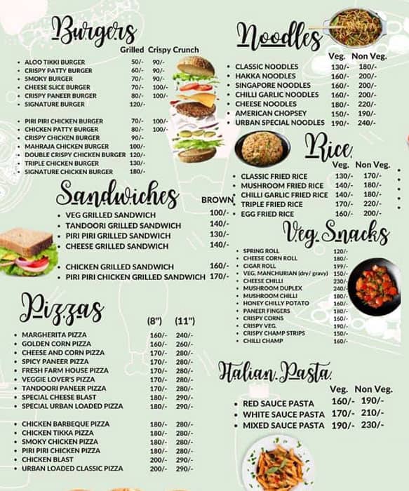 Menu of Urban Turban 24/7, Hargobind Nagar, Ludhiana