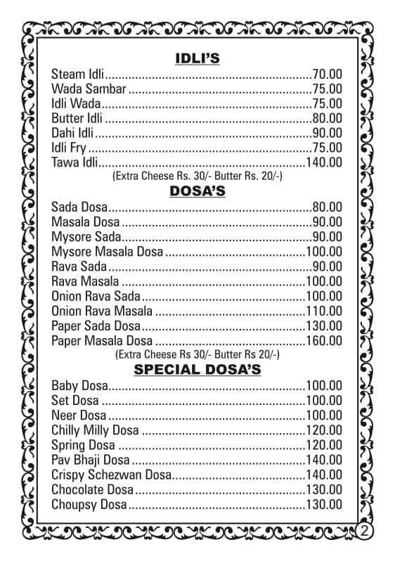 Menu at Amar Fast Food & Restaurant, Mumbai, Mulund Shangri-La CHS