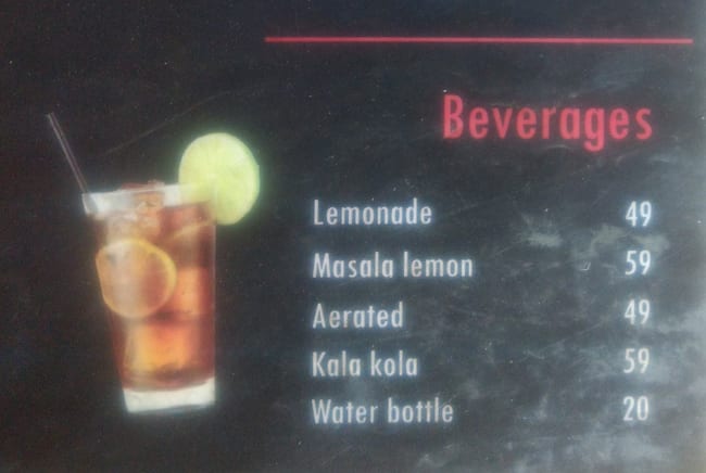 Menu at Kailash Kitchen, Chennai