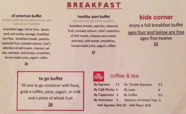 525 LEX Restaurant & Lounge - The New York Marriott Marquis Menu ...