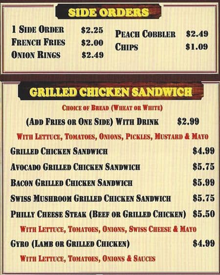Menu at Charlie's BBQ & Salads, Houston