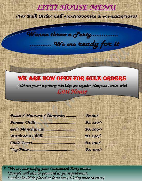 Menu at Litti House, Bengaluru, Near Fair Choice