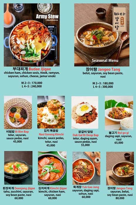 Menu at Yoon's Kitchen restaurant, North Jakarta, Gading Food City C-11