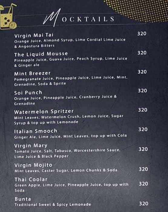 Menu at Soi 7, Gurugram, Cyberhub 205 To 209