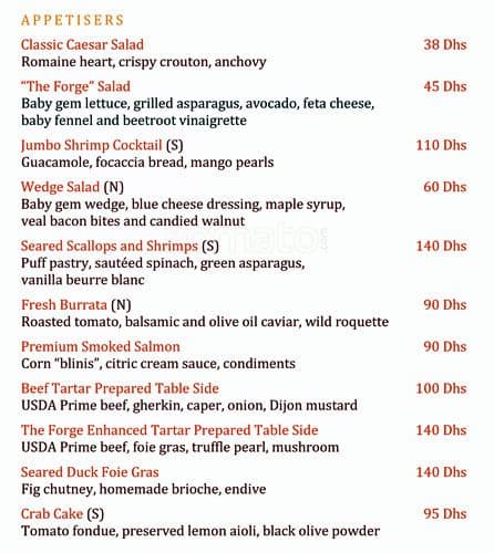 The Forge Menu, Menu for The Forge, Al Maqtaa, Abu Dhabi - Zomato