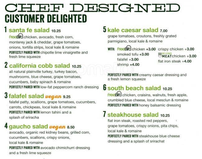 Menu at fresh&co restaurant, New York City, 6th Ave #8701