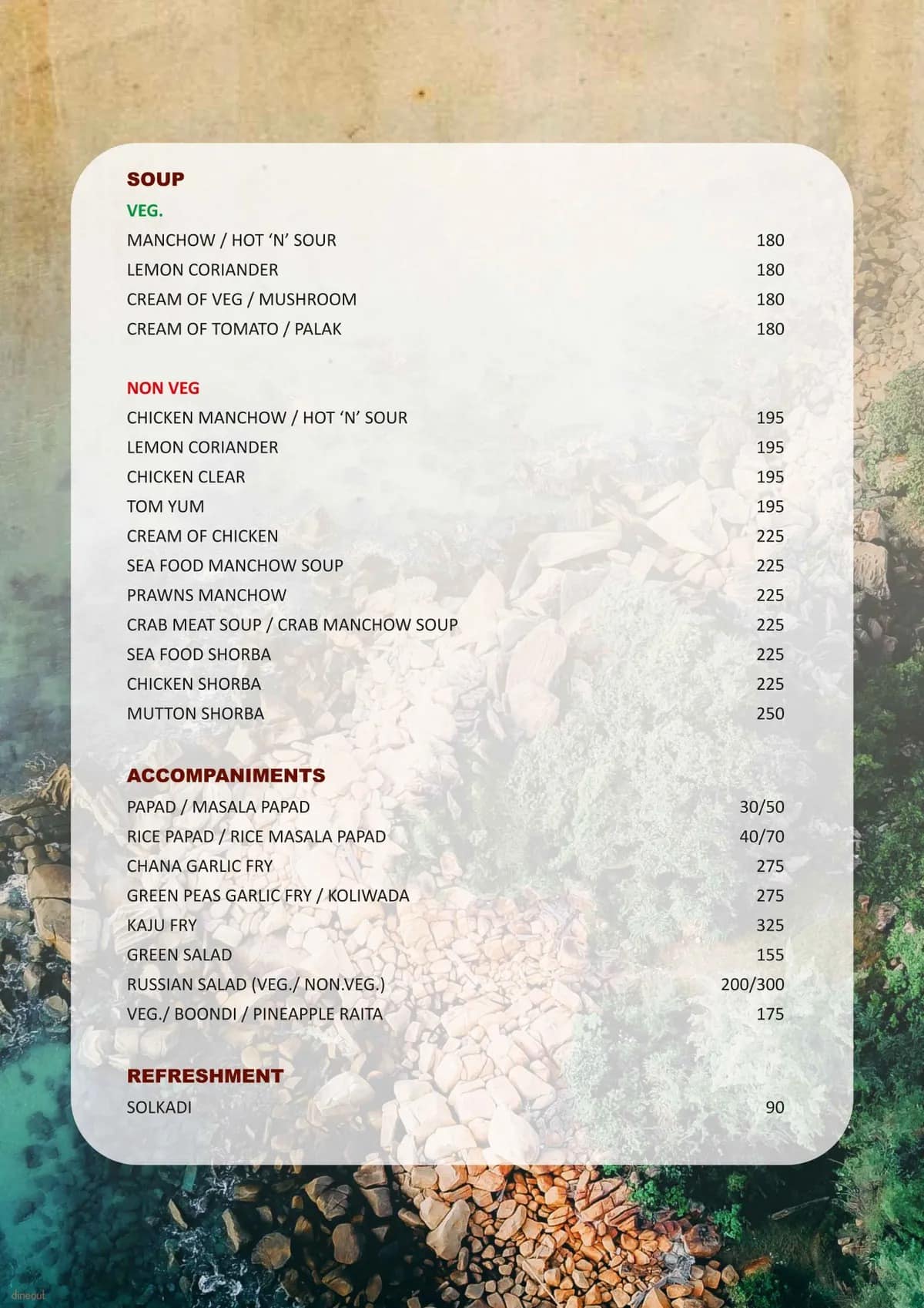 Menu of Malvan Tadka, Panch Pakhadi, Thane West, Thane