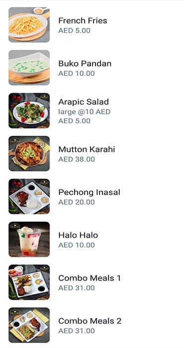 Menu of Al Rigga Inasal Restaurant, Al Rigga, Dubai