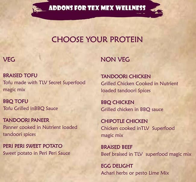 Menu at The Little Village, Hyderabad