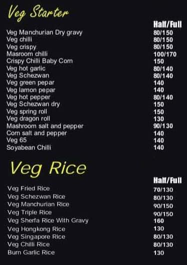 Menu of Green Chilli, Kamothe, Navi Mumbai