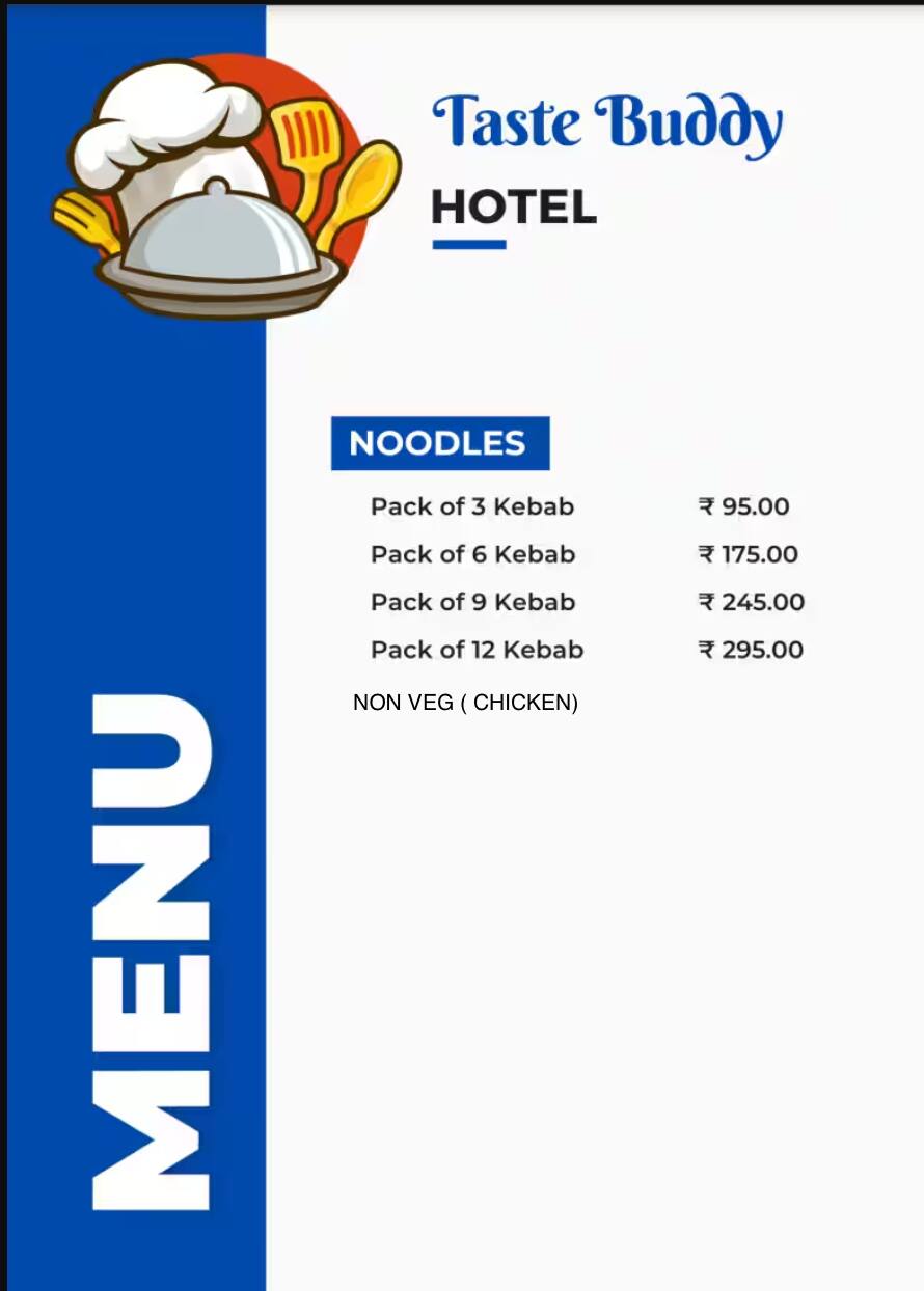 Menu of Taste Buddy, Mumbra, Thane