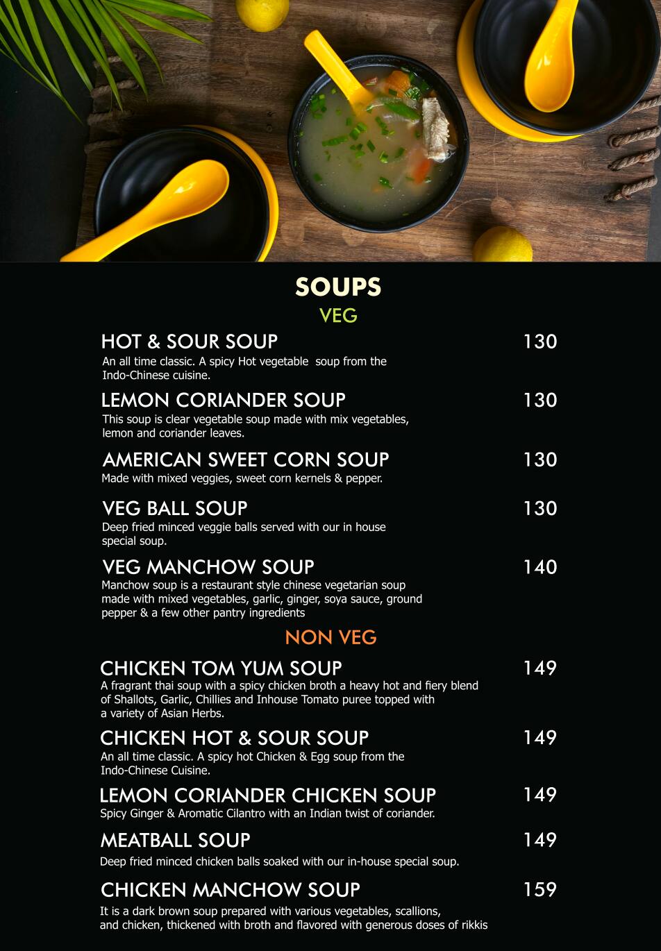 Menu of Rikkis, RA Puram, Chennai