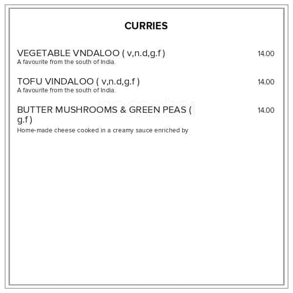 Menu at Circadian Rhythm Cafe, Dunedin