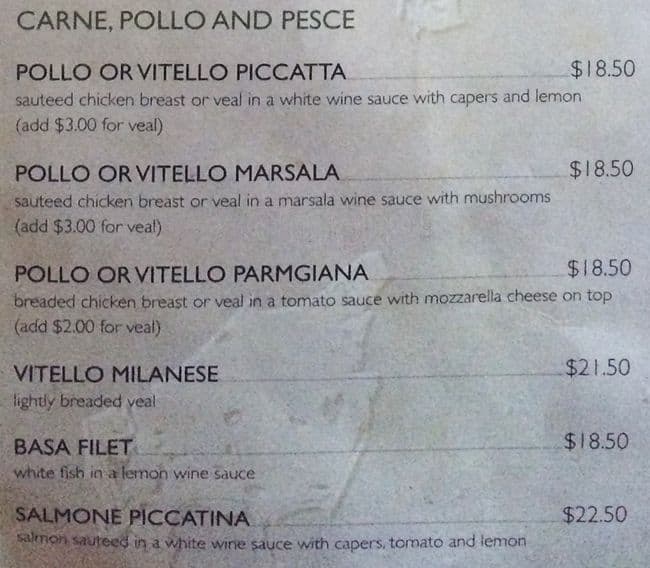 Menu at Aldo's Cafe, Los Gatos, 440 N Santa Cruz Ave