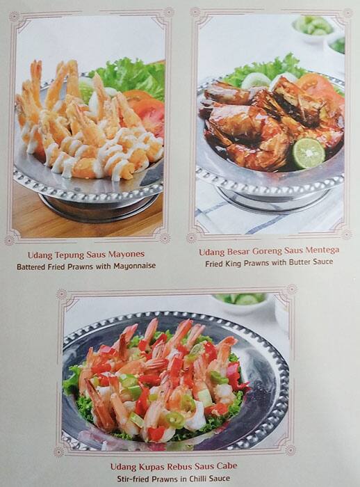 Menu at Restaurant Rendezvous - Kebon Sirih, Jakarta, Jalan Johar No.2B-C