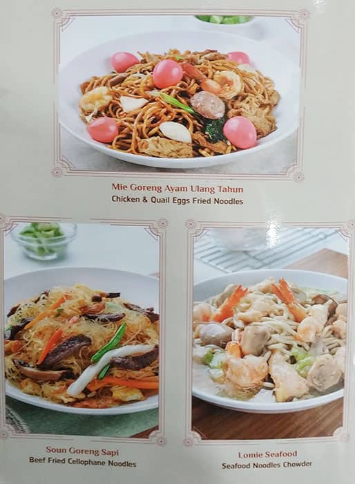 Menu at Restaurant Rendezvous - Kebon Sirih, Jakarta, Jalan Johar No.2B-C