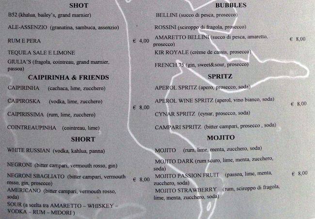 Menu da Gastone A Kampo pub & bar, Roma