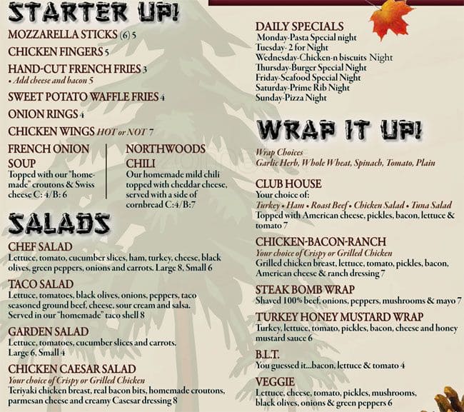 Menu at The White Elephant pizzeria, Strong