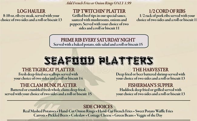 Menu at The White Elephant pizzeria, Strong