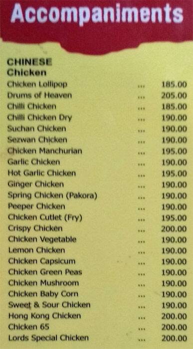 Menu at LORDS RESTAURANT, Kolkata, JC3F+9RQ
