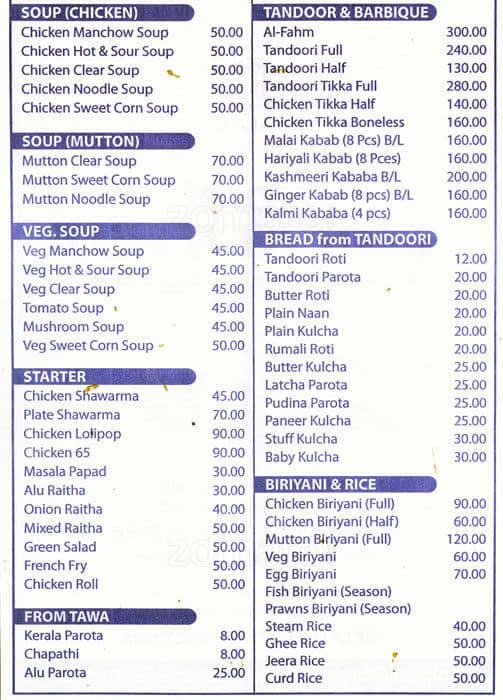 Hotel Chicken Hut Menu, Menu for Hotel Chicken Hut, Kankanady ...