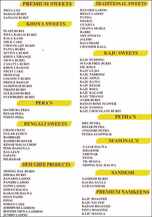 Bangla Sweet House Menu, Menu for Bangla Sweet House, Gole Market, New ...