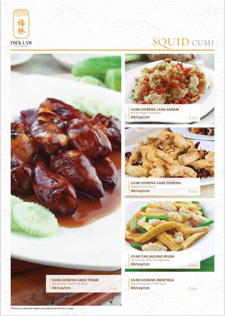 Menu at Foek Lam restaurant, Tangerang, Summarecon Mall Serpon 2 ...