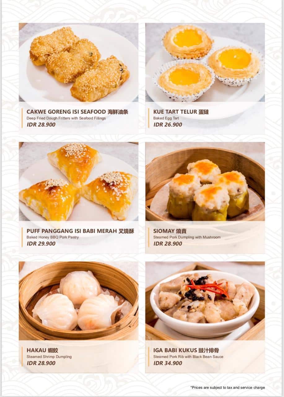 Menu at Foek Lam, Jakarta, Central Park