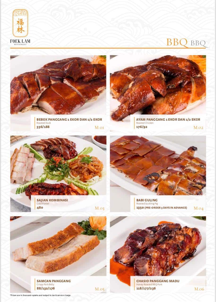 Menu at Foek Lam restaurant, Tangerang, Summarecon Mall Serpon 2 ...