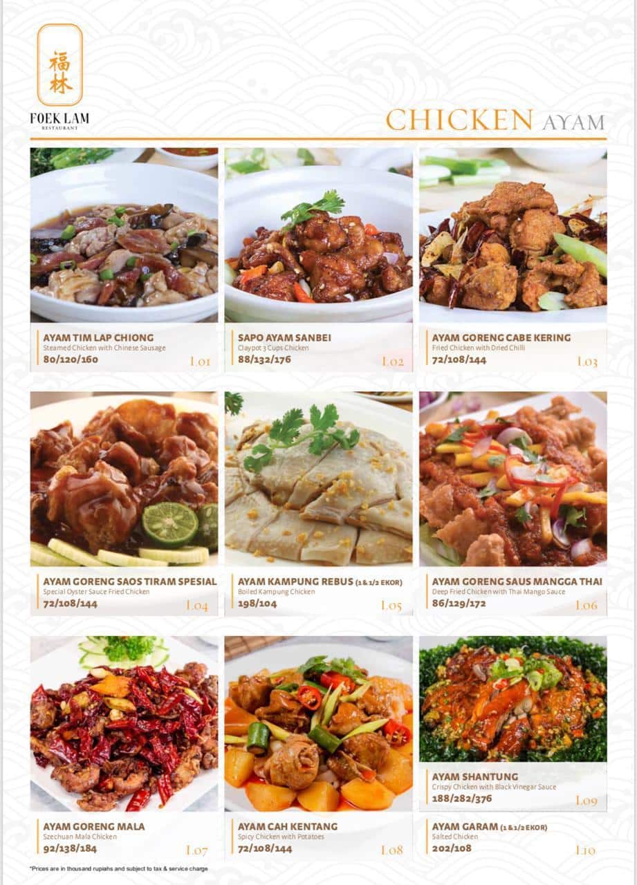 Menu at Foek Lam restaurant, Tangerang, Summarecon Mall Serpon 2 ...