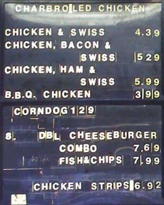 Menu at Broiler Bay restaurant, Bellevue